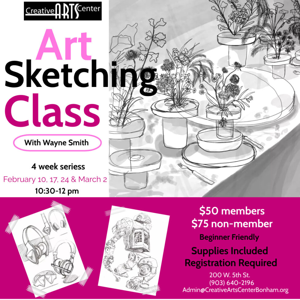 Art Sketching Class - February - Creative Arts Center